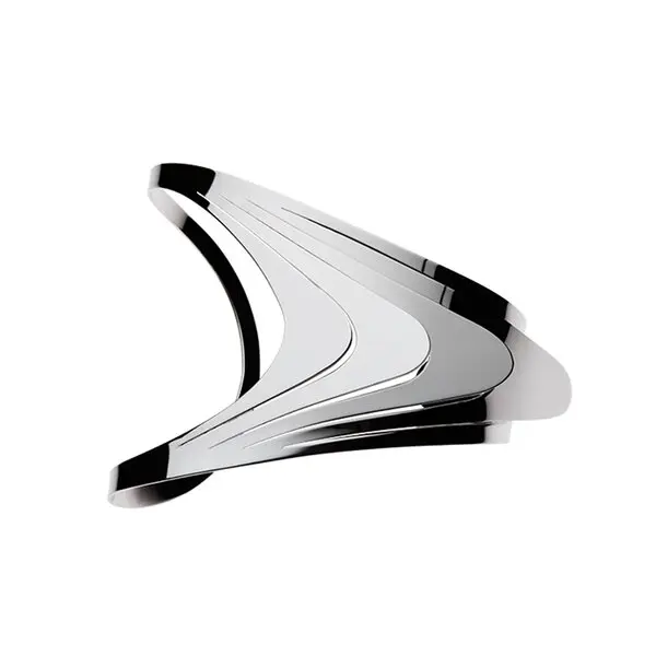 HOTA HOTA JEWELLERY Illusion Palm Cuff – High Polish – Left - Silver