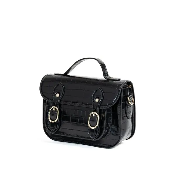 JPO Black / White / Neutrals Atherton Petite Satchel Black - Black/white
