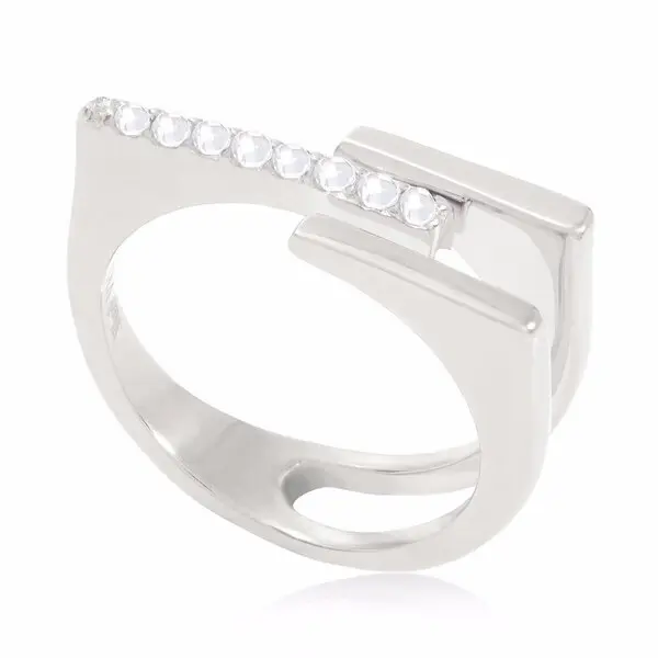 NEOLA DESIGN Neringa Silver Stacking Ring With White Topaz