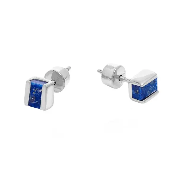 NEOLA DESIGN Lapis Lazuli Cubo Studs