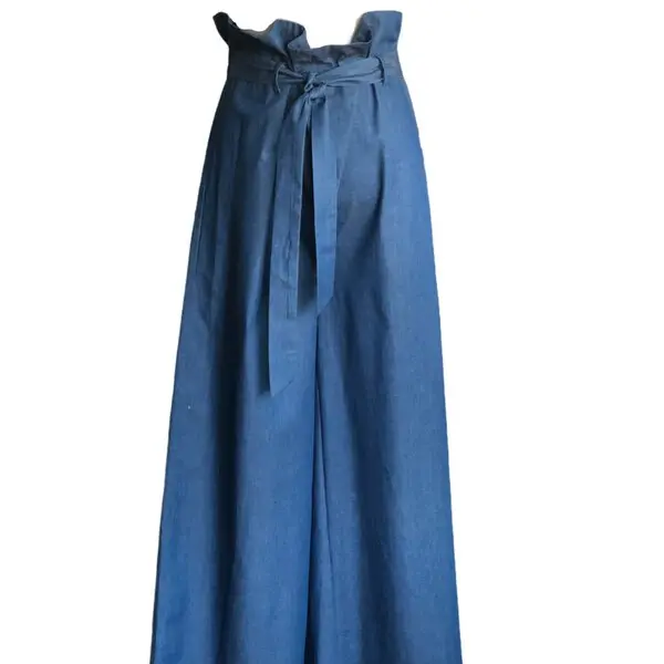 ARSHYS Paper Bag Waist Wide Leg Pants