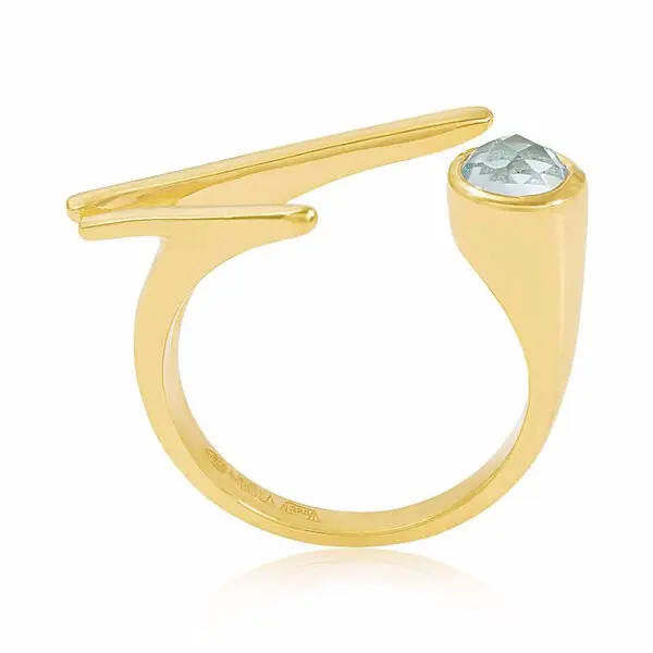 NEOLA DESIGN Roxanne Ring With Topaz - Gold