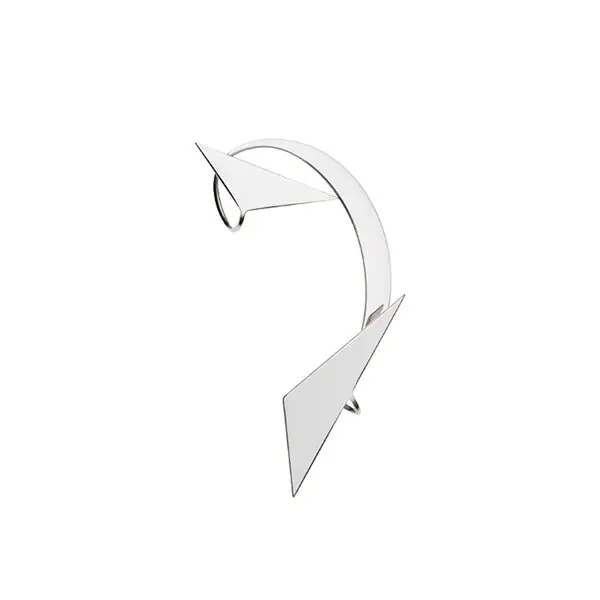 HOTA HOTA JEWELLERY Trinity Earring – High Polish – Left - Silver