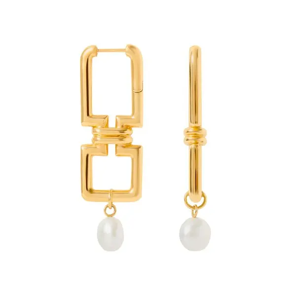 NEOLA DESIGN Pearl Drop Statement Earrings Xenia