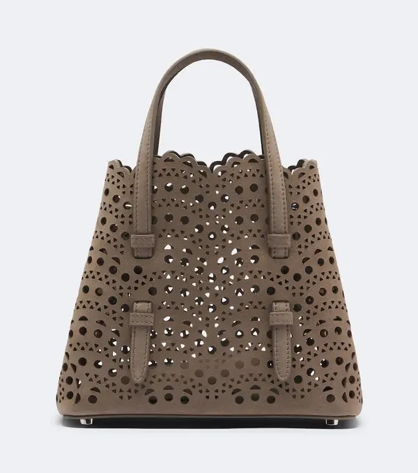 Alaïa Mina 20 Vienne Suede Top-handle Bag