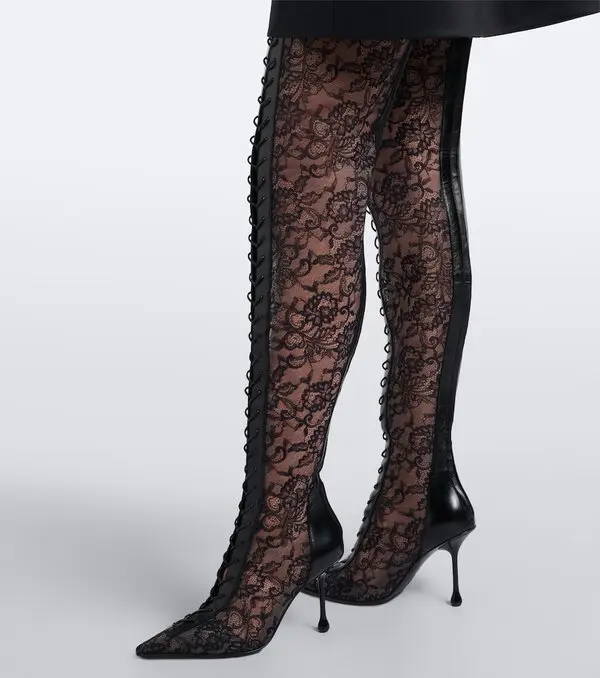 JIMMY CHOO Scarlett Lace Over-the-knee Boots