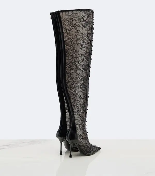 JIMMY CHOO Scarlett Lace Over-the-knee Boots