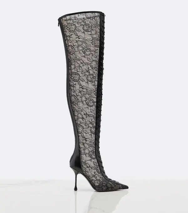 JIMMY CHOO Scarlett Lace Over-the-knee Boots