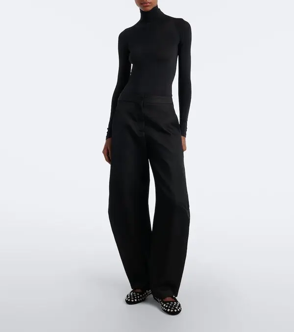 Alaïa Studded Suede Ballet Flats