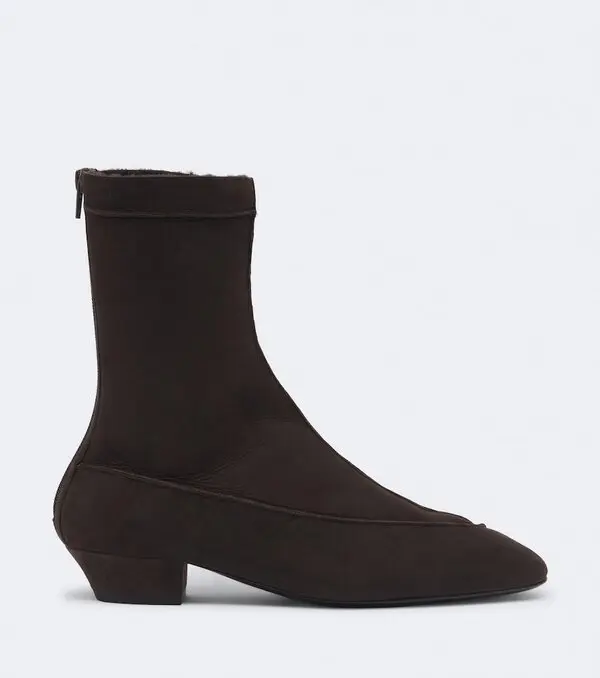 Magda Butrym Shearling-lined Suede Ankle Boots