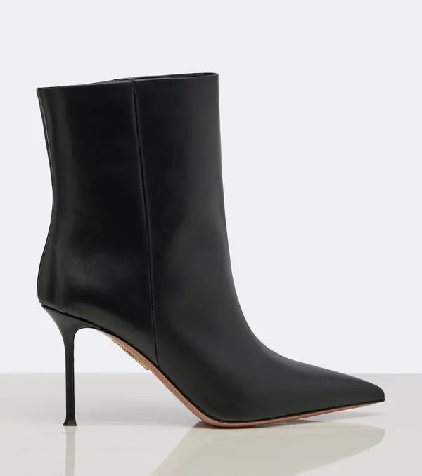AQUAZZURA Harper Leather Ankle Boots