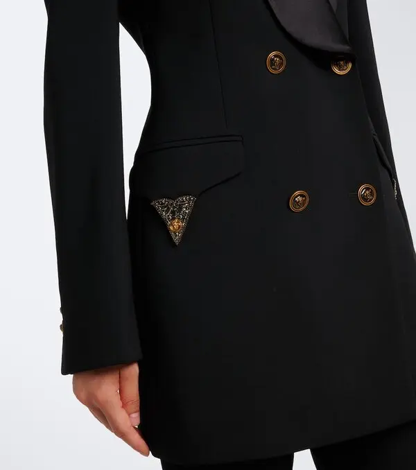Versace Embellished Wool Tuxedo Jacket