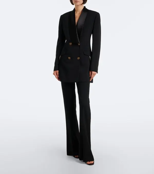Versace Embellished Wool Tuxedo Jacket