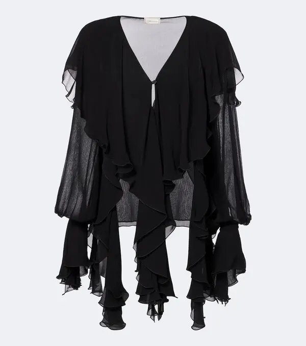 Blumarine Ruffled Blouse - Black