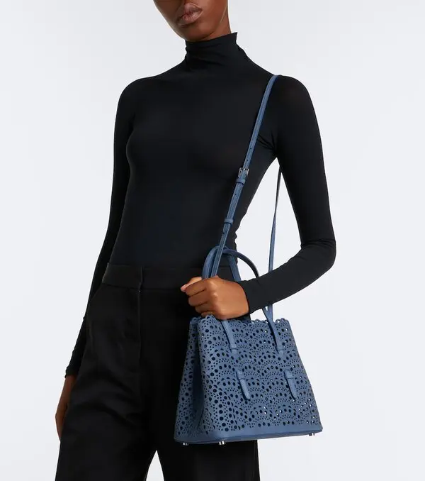 Alaïa Mina 20 Medium Leather Top-handle Bag