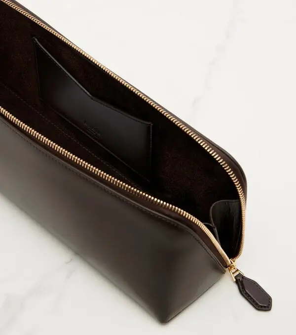 Alaïa Delta Small Leather Clutch