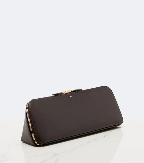Alaïa Delta Small Leather Clutch