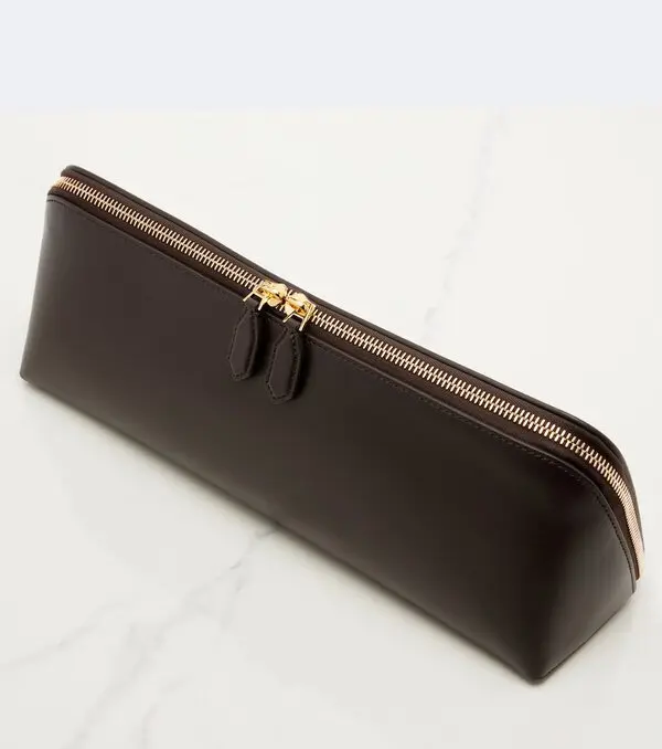 Alaïa Delta Small Leather Clutch