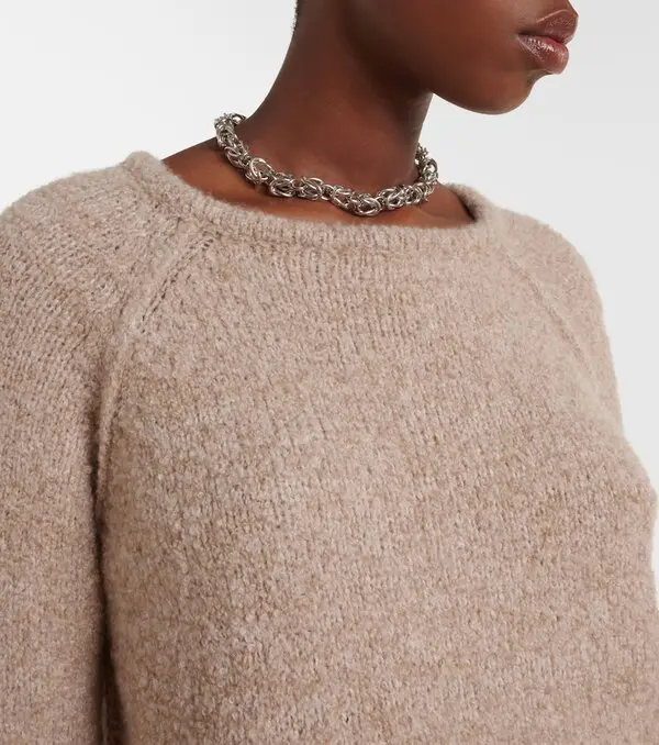 Agnona Cashmere, Silk, And Wool Sweater - Beige