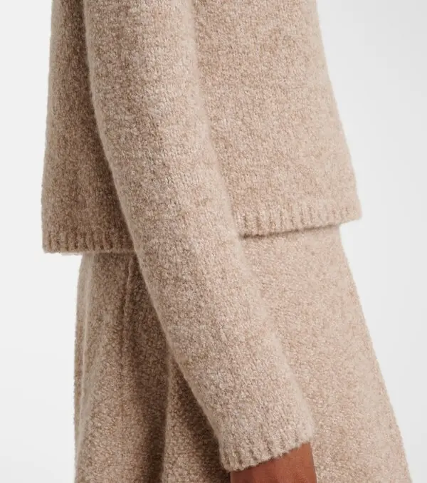 Agnona Cashmere, Silk, And Wool Sweater - Beige