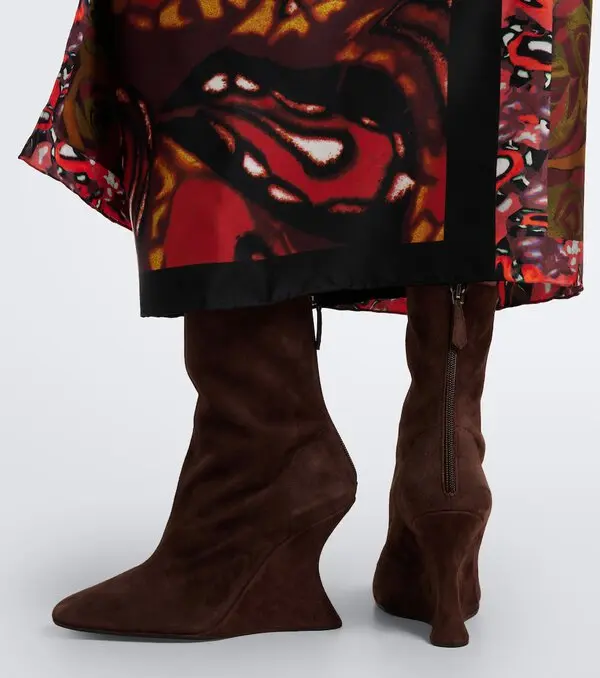 AQUAZZURA Amore Suede Ankle Boots