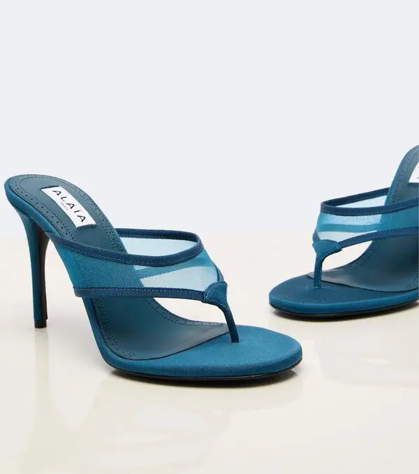Alaïa Tulle Thong Sandals
