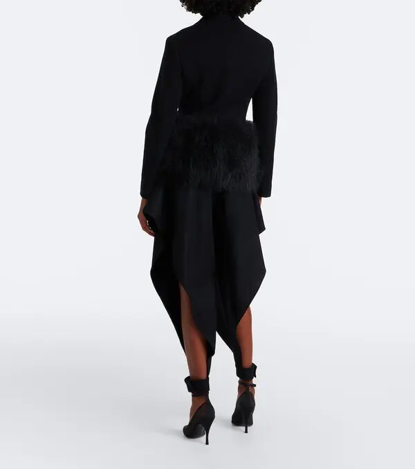 Alaïa Draped Wool-blend Pants