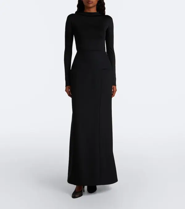 Alaïa Wool Maxi Skirt