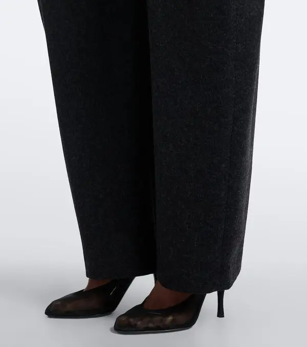 Alaïa Virgin Wool Barrel-leg Pants