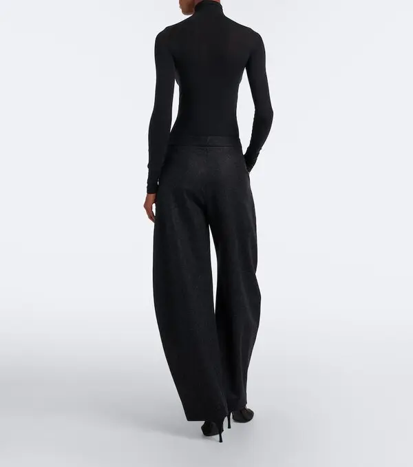 Alaïa Virgin Wool Barrel-leg Pants