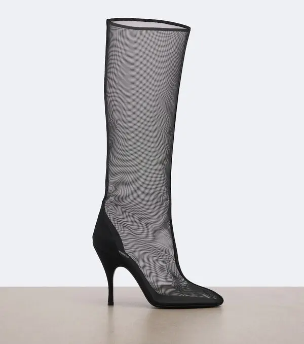 Alaïa Mesh Knee-high Boots