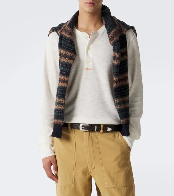 Polo Ralph Lauren Waffle-knit Cotton Henley Shirt