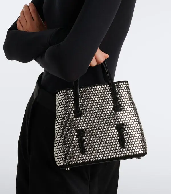 Alaïa Mina 20 Studded Leather Top-handle Bag
