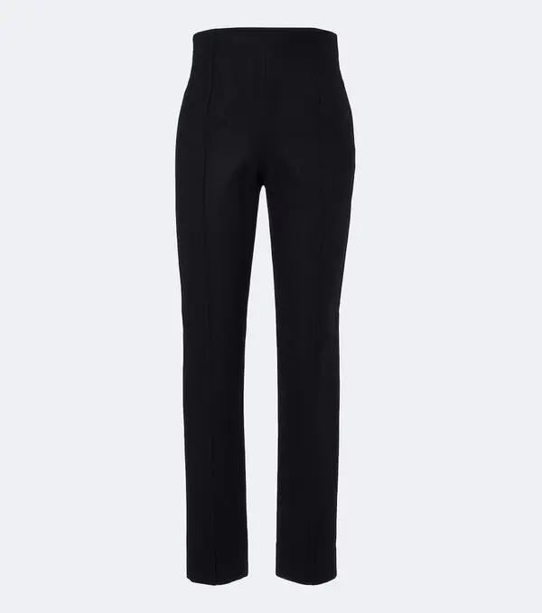 Alaïa Wool Straight Pants - Black