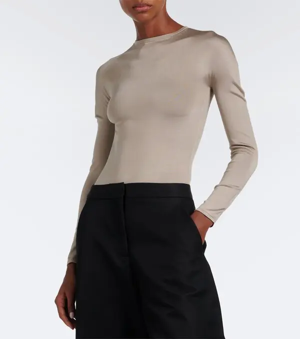 Alaïa Silk-blend Bodysuit