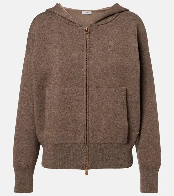 Agnona Cashmere, Wool, And Silk Hoodie