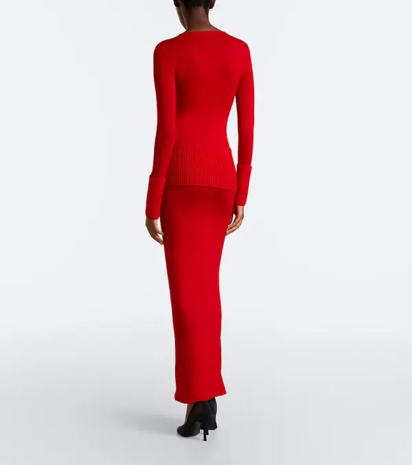 Alaïa Wool Maxi Dress