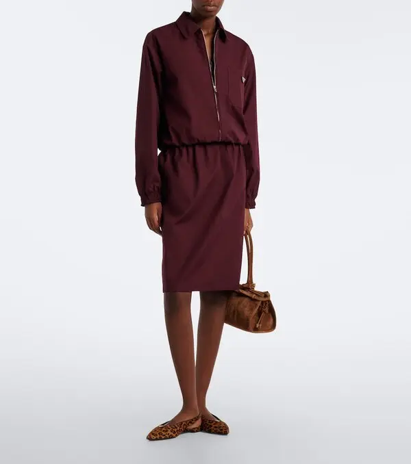 Prada Leopard-print Calf Hair Slingback Flats - Brown