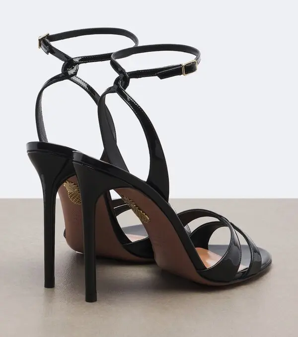 AQUAZZURA You And I Patent Leather Sandals