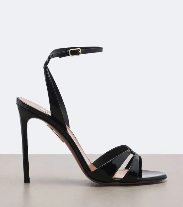 AQUAZZURA You And I Patent Leather Sandals