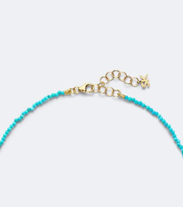 SUZANNE KALAN Infinite 18kt Beaded Necklace With Turquoise And Diamonds