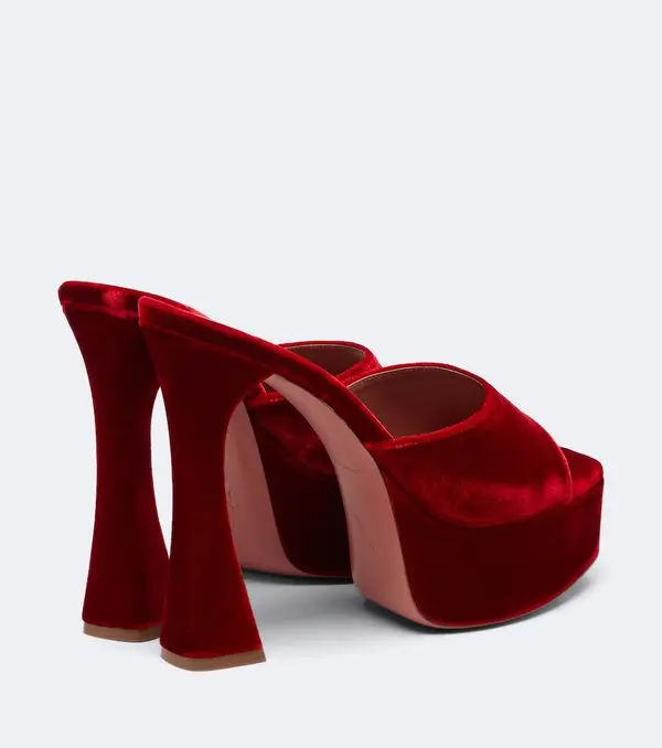 Amina Muaddi Dalida Velvet Mules