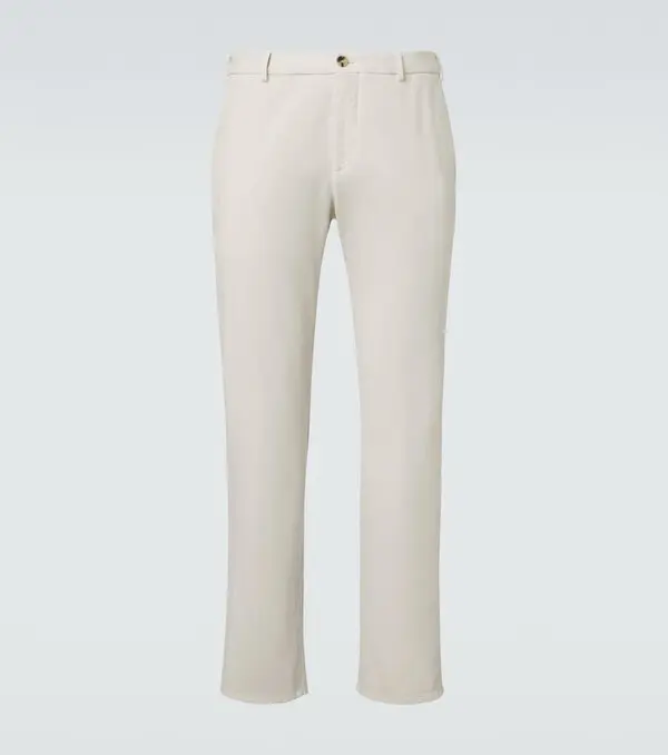 Agnona Cotton-blend Chinos - White