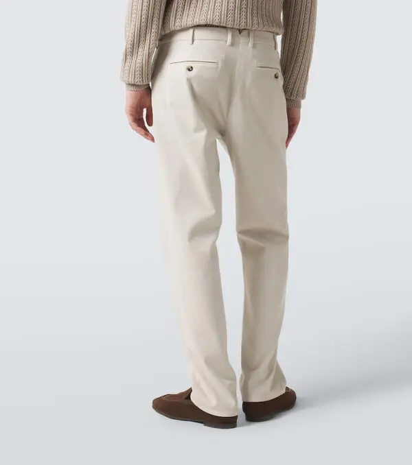 Agnona Cotton-blend Chinos - White