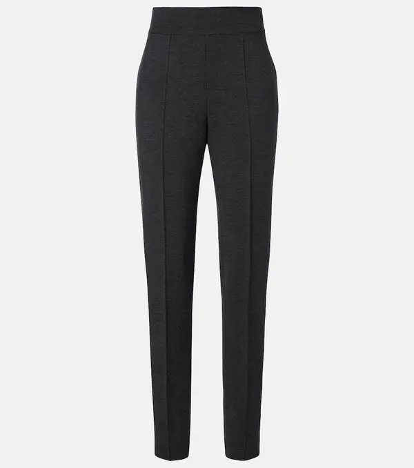 Alaïa Knitted Wool-blend Tapered Pants