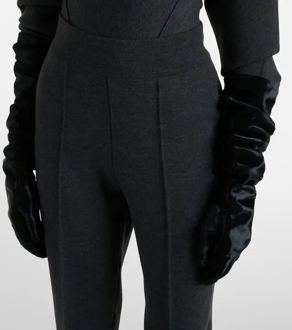 Alaïa Knitted Wool-blend Tapered Pants