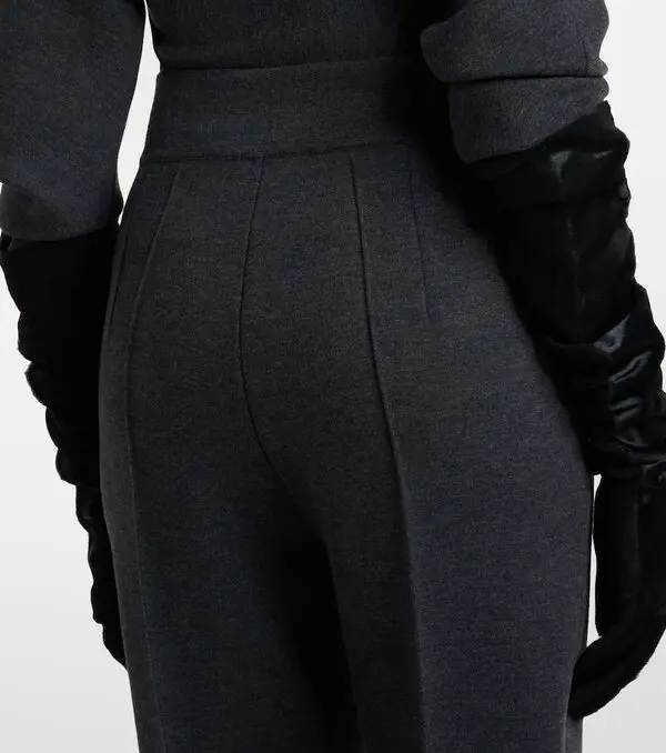 Alaïa Knitted Wool-blend Tapered Pants