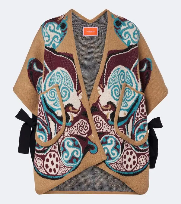 La DoubleJ Alchemy Jacquard Wool Cape