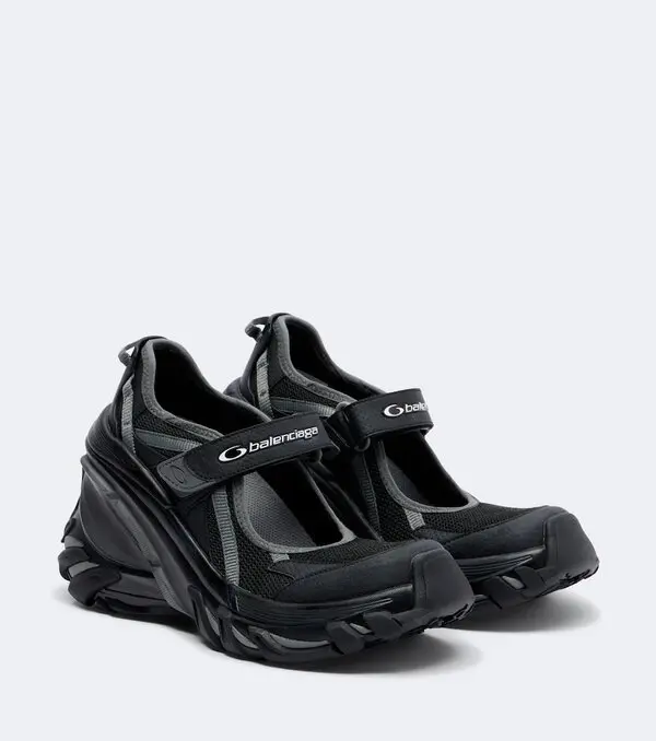 Balenciaga Hydra Wedge Sneakers - Black