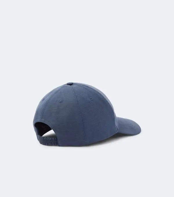 Ralph Lauren Purple Label Logo Silk And Linen Baseball Cap